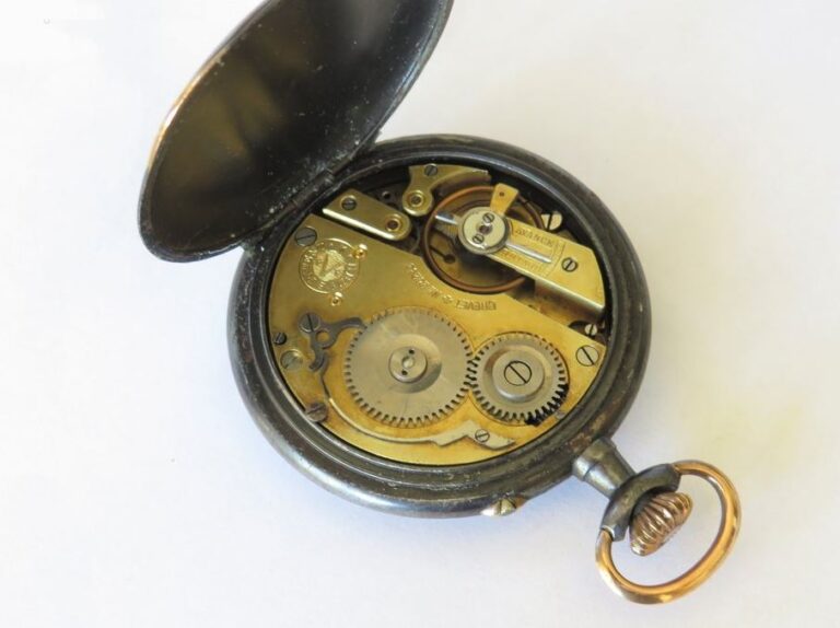 Antique Hedy's Patent automaton pocket watch, 1903 - Time Worn Watches